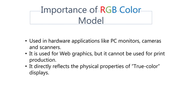 RGB & CMYK Color Model | PPTX | Graphics Software | Computer Software and Applications
