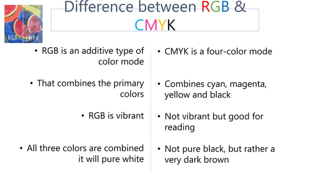 RGB & CMYK Color Model | PPTX | Graphics Software | Computer Software and Applications