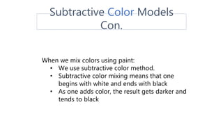 RGB & CMYK Color Model | PPTX | Graphics Software | Computer Software ...