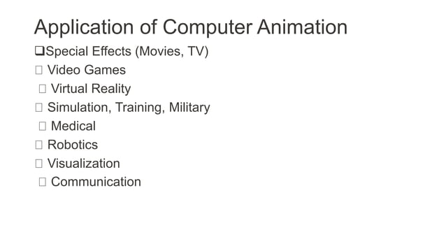 Animation in Computer Graphics | PPTX