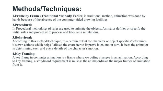Animation in Computer Graphics | PPTX