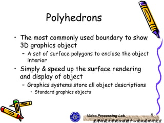 CG OpenGL 3D object representations-course 8 | PPT