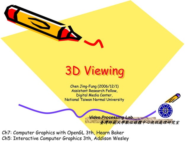 CG OpenGL 3D viewing-course 7 | PDF | 3-D Graphics | Computer Software and Applications