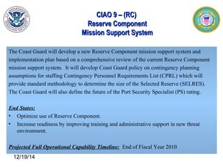 CG CIAO-Based Strategic Transformation Overview Brief 20070301 | PPT