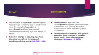 GROWTH AND DEVELOPMENT OF THE CHILD | PPT