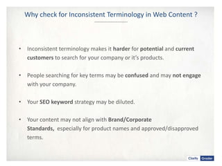 Do US Health Providers use Consistent Terminology? | Clarity Grader | PPT