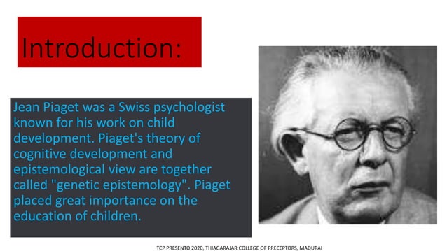 JEAN PIAGET'S THEORY OF COGNITIVE DEVELOPMENT | PPTX