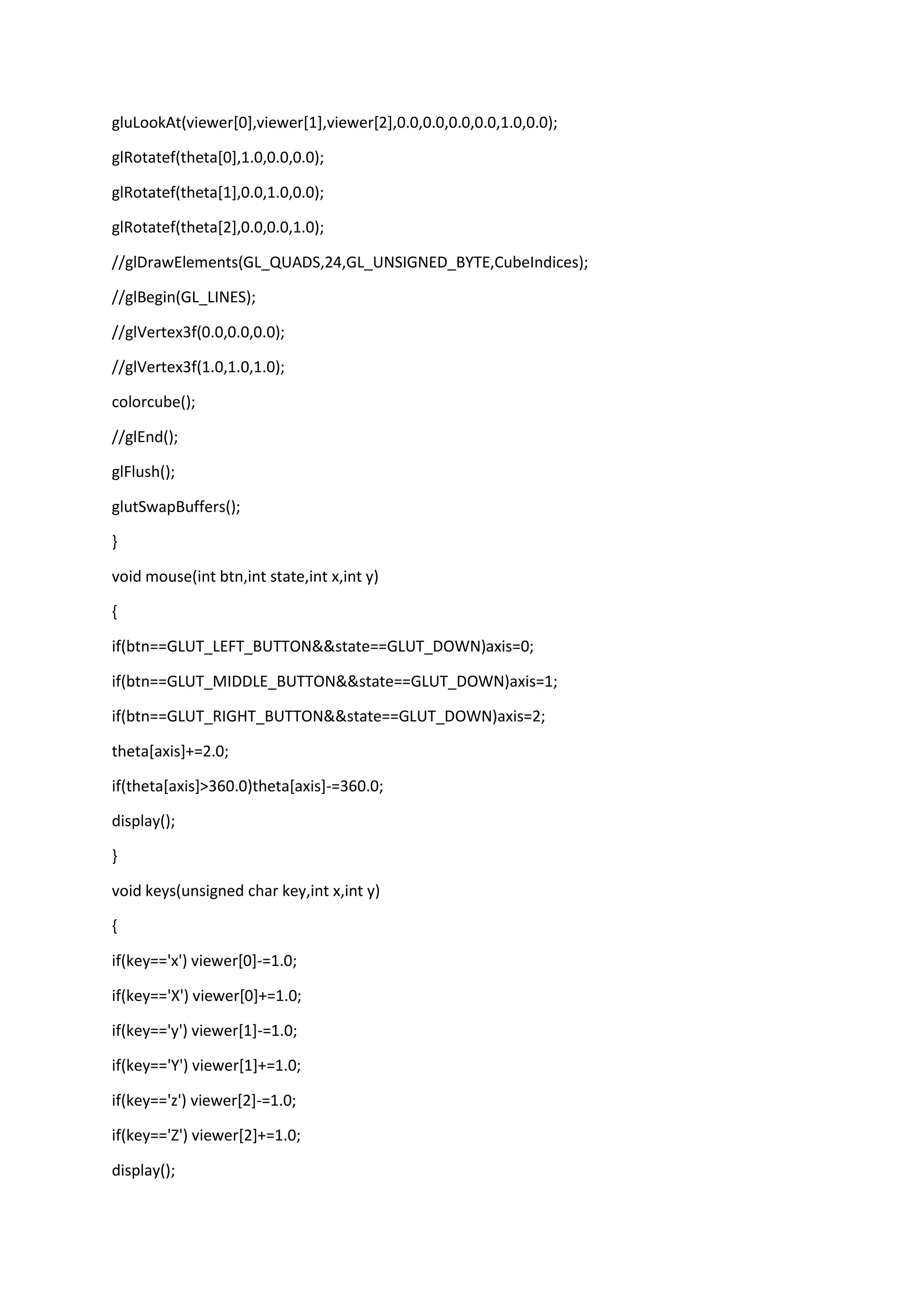 computer graphics opengl programs for cse students | DOCX