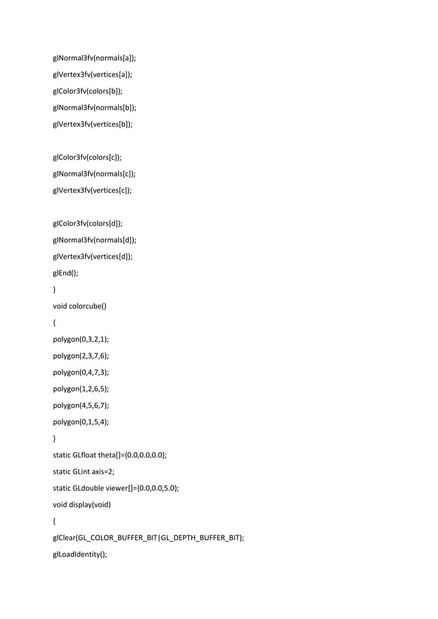 computer graphics opengl programs for cse students | DOCX