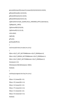 computer graphics opengl programs for cse students | DOCX