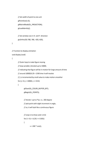 computer graphics opengl programs for cse students | DOCX