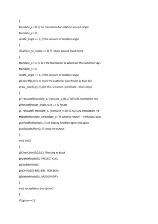 computer graphics opengl programs for cse students | DOCX