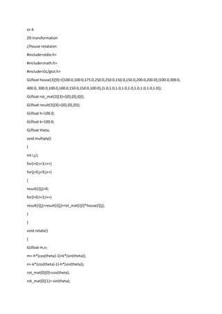computer graphics opengl programs for cse students | DOCX