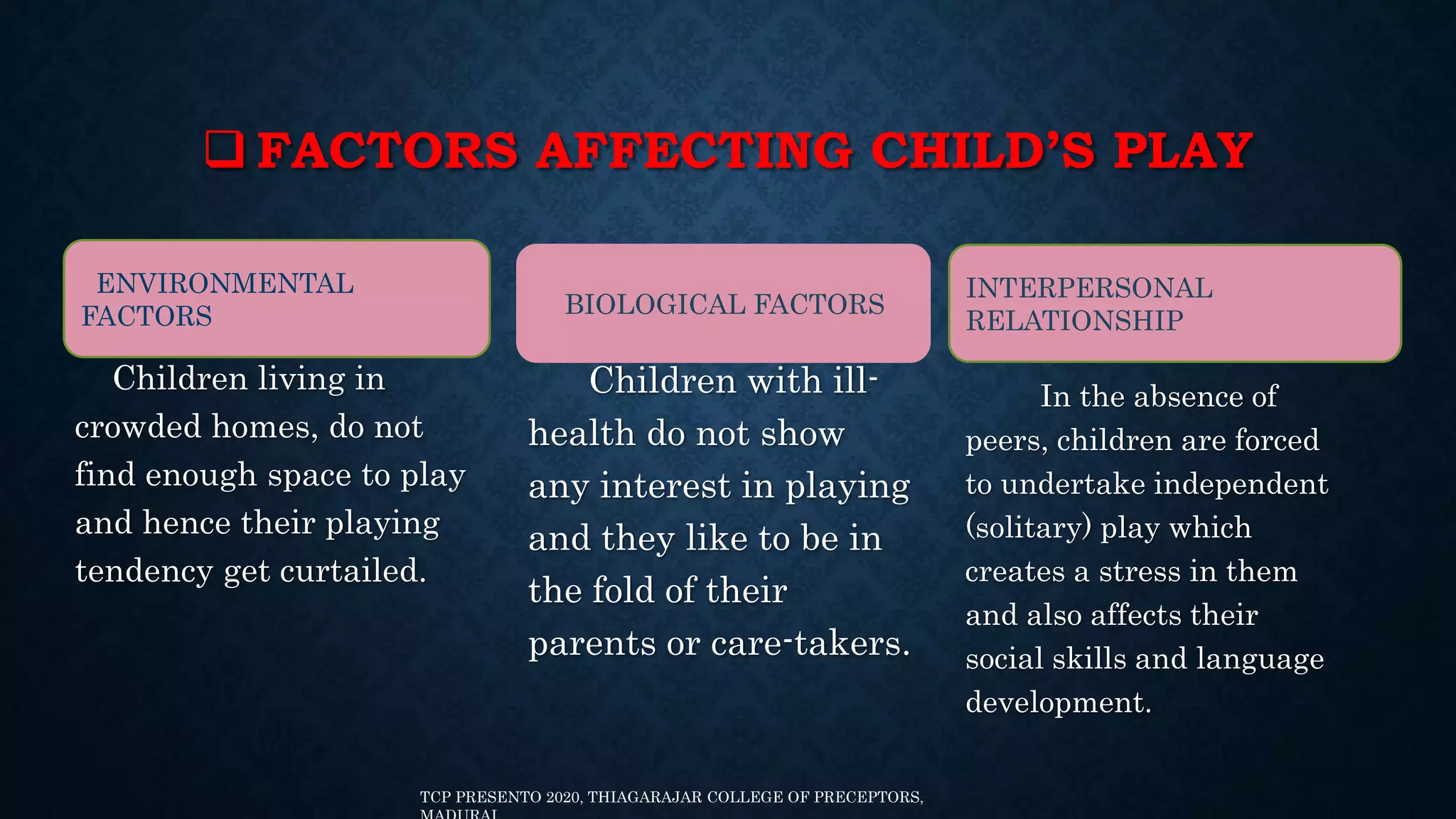 PLAY AND CHILD DEVELOPMENT | PPTX