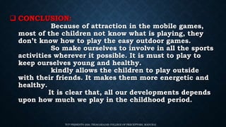 PLAY AND CHILD DEVELOPMENT | PPTX