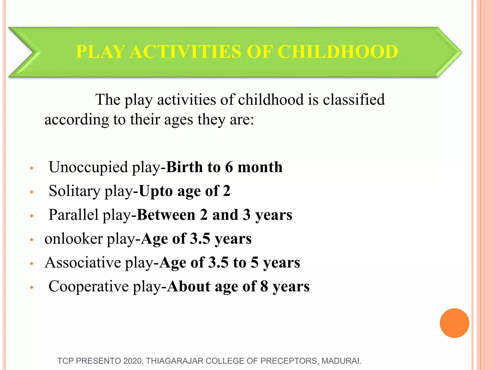 PLAY AND CHILD DEVELOPMENT | PPTX