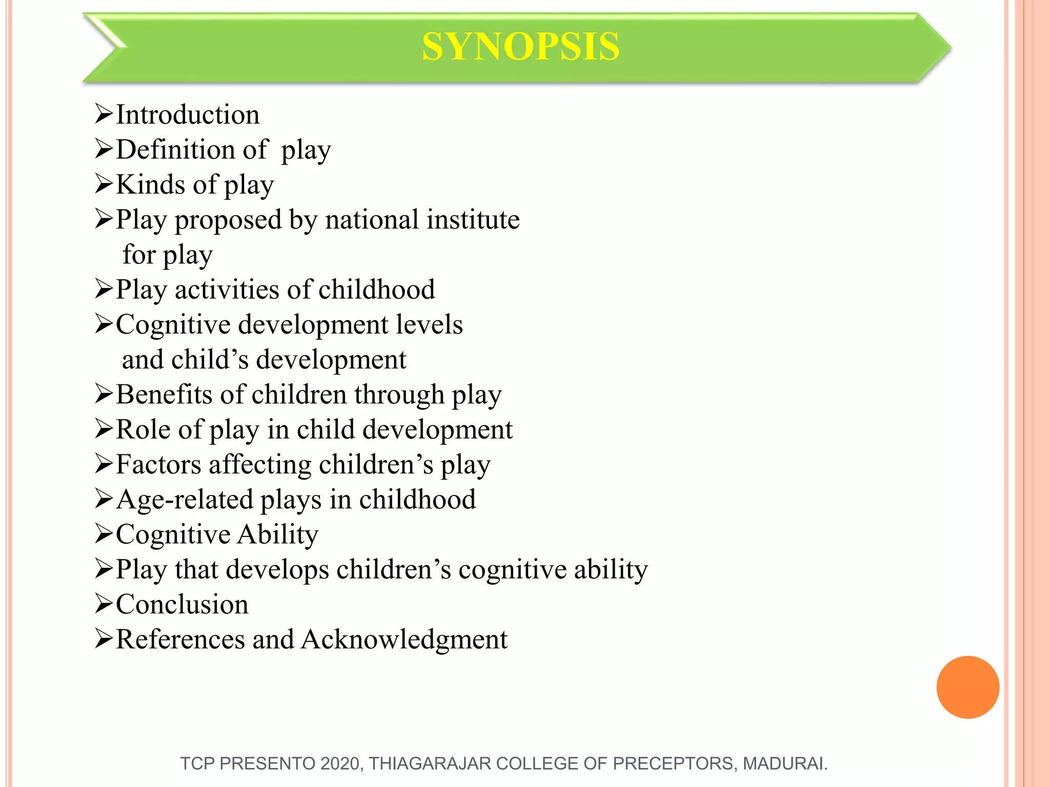 PLAY AND CHILD DEVELOPMENT | PPTX