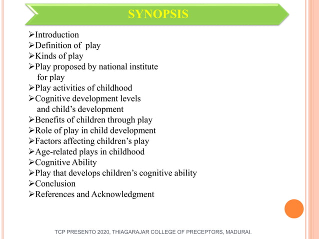 PLAY AND CHILD DEVELOPMENT | PPTX