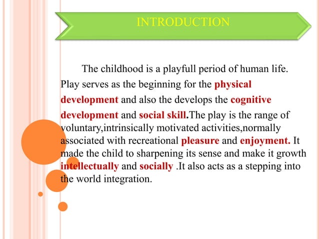 PLAY AND CHILD DEVELOPMENT | PPTX