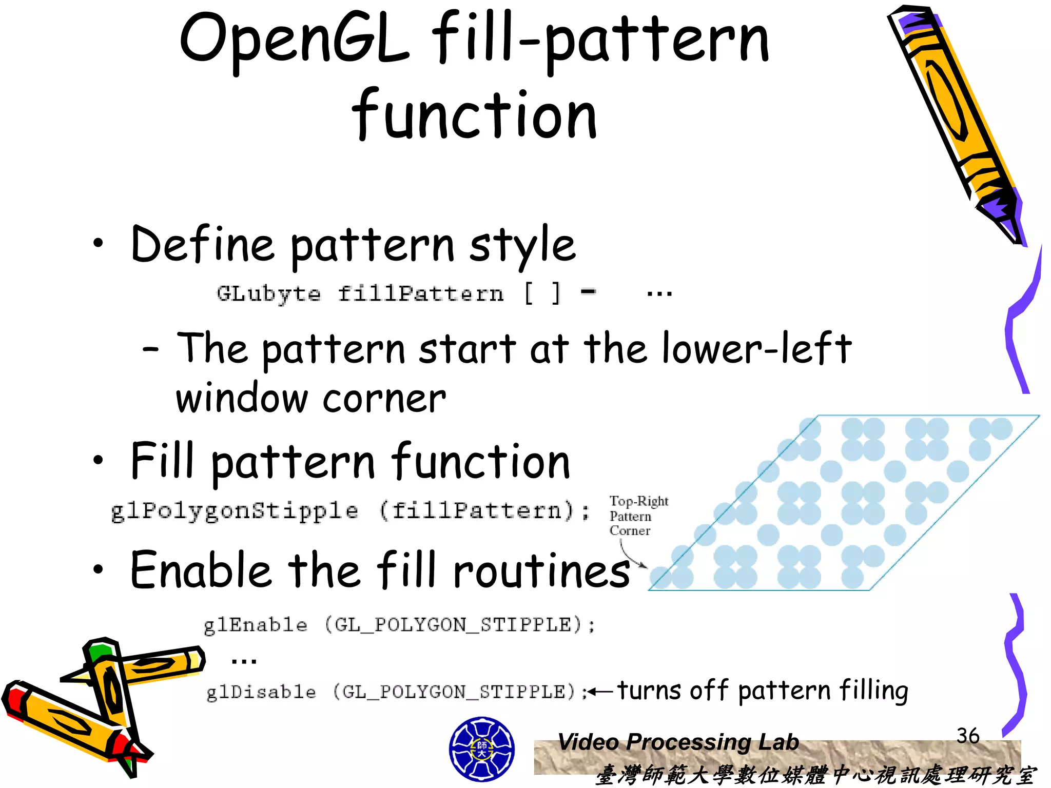 CG OpenGL polar curves & input display color-course 4 | PPT