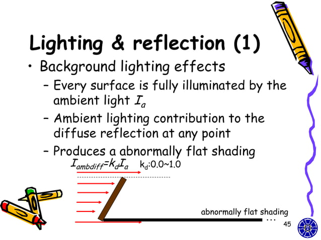 Cg Opengl Surface Detectionilluminationrendering Models Course 9 Ppt