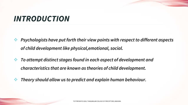 THEORIES OF CHILD DEVELOPMENT | PPTX | Daycare and Pre-School | Parenting
