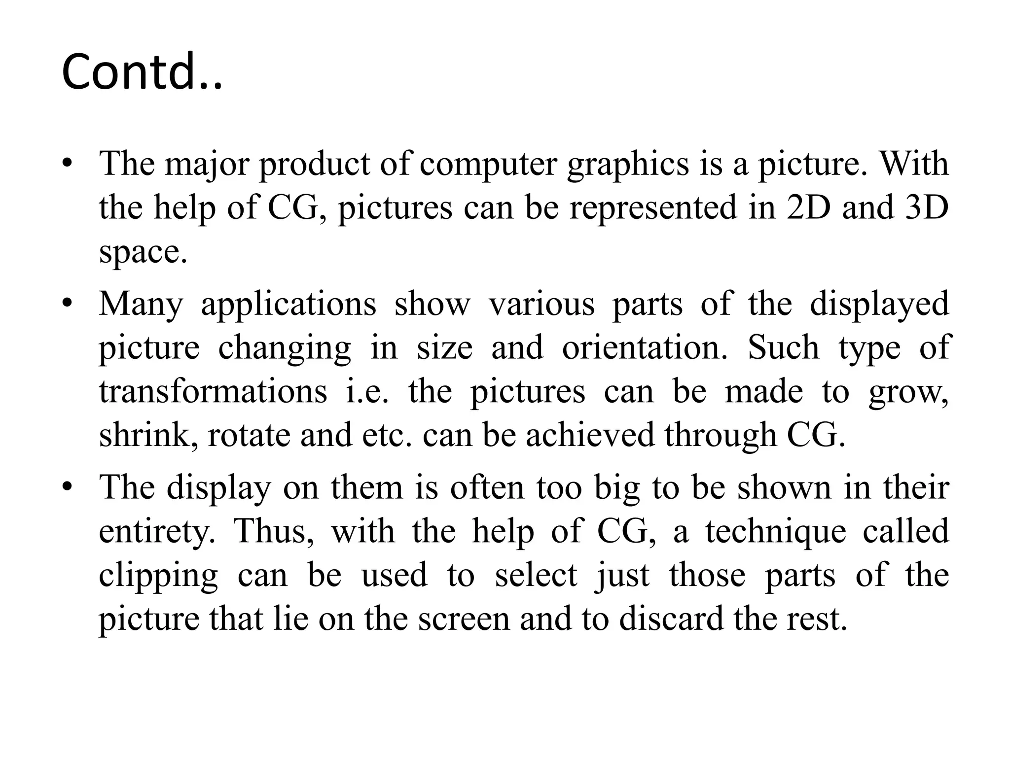 introduction to graphics unit 1 image processing | PPTX | Computer Animation | Computer Software ...