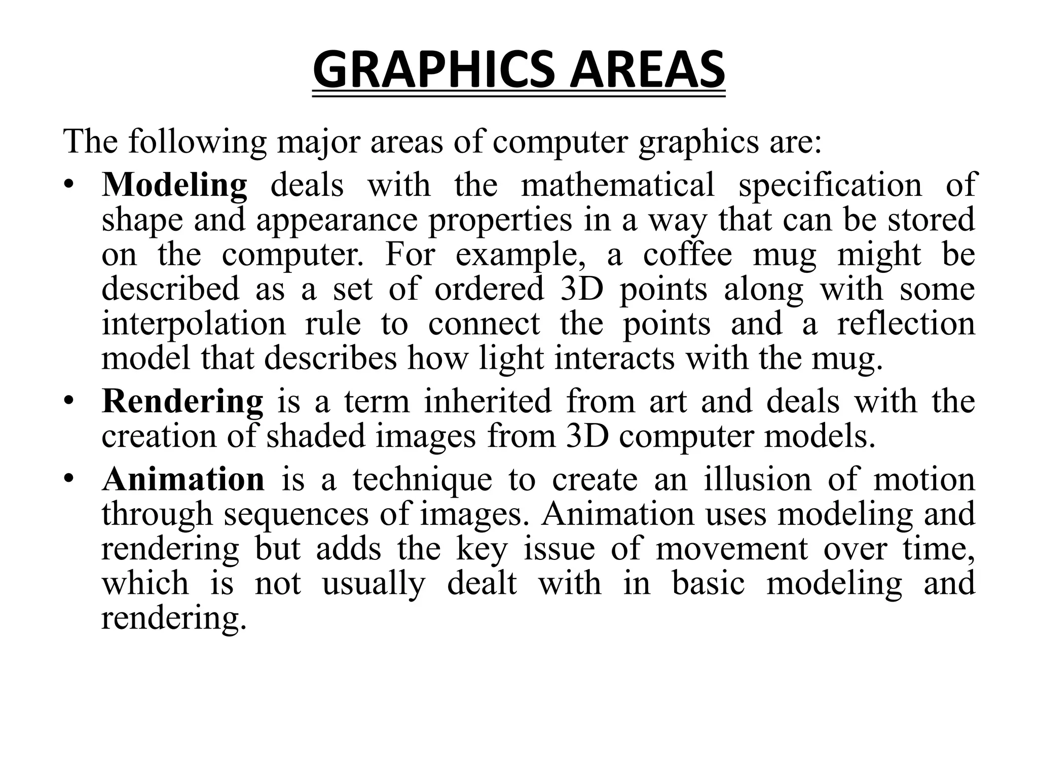 introduction to graphics unit 1 image processing | PPTX | Computer Animation | Computer Software ...