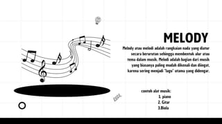 Unsur unaur musik dan pembagian musik ritmis dan musik melodis | PDF