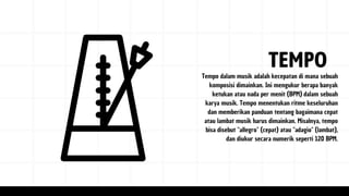 Unsur unaur musik dan pembagian musik ritmis dan musik melodis | PDF