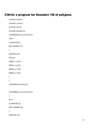 computer graphics practicals | PPT