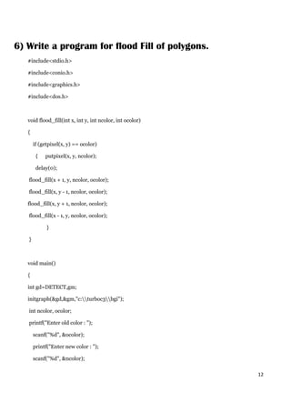 computer graphics practicals | PPT
