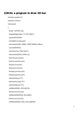 computer graphics practicals | PPT