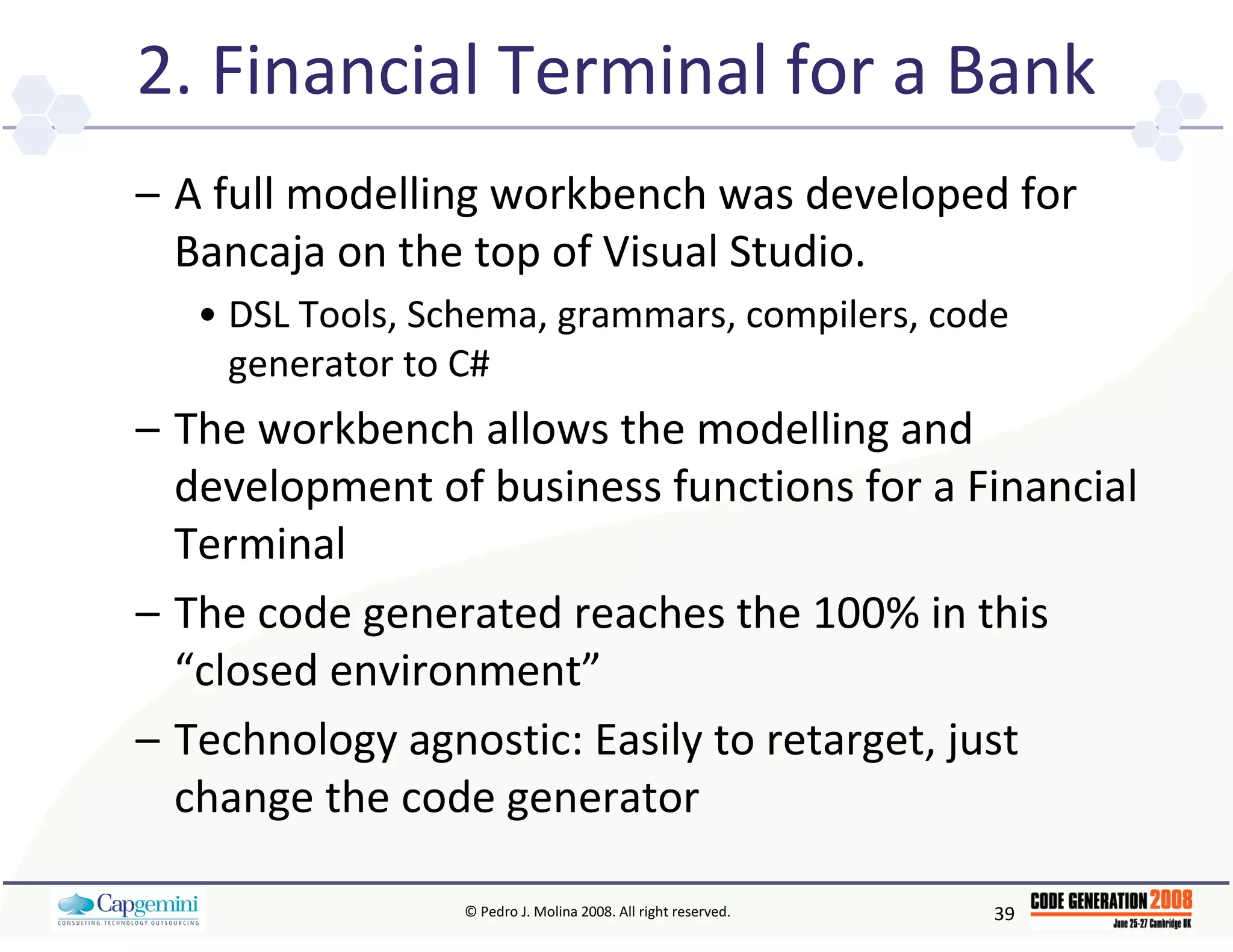 MDD: Models, frameworks, & code generation | PPT