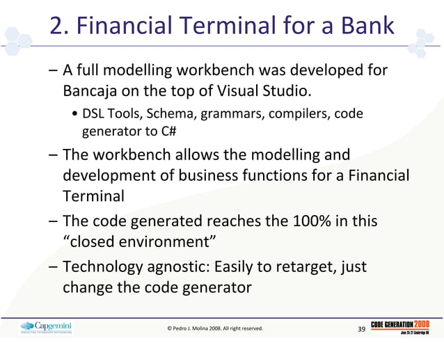 MDD: Models, frameworks, & code generation | PPT