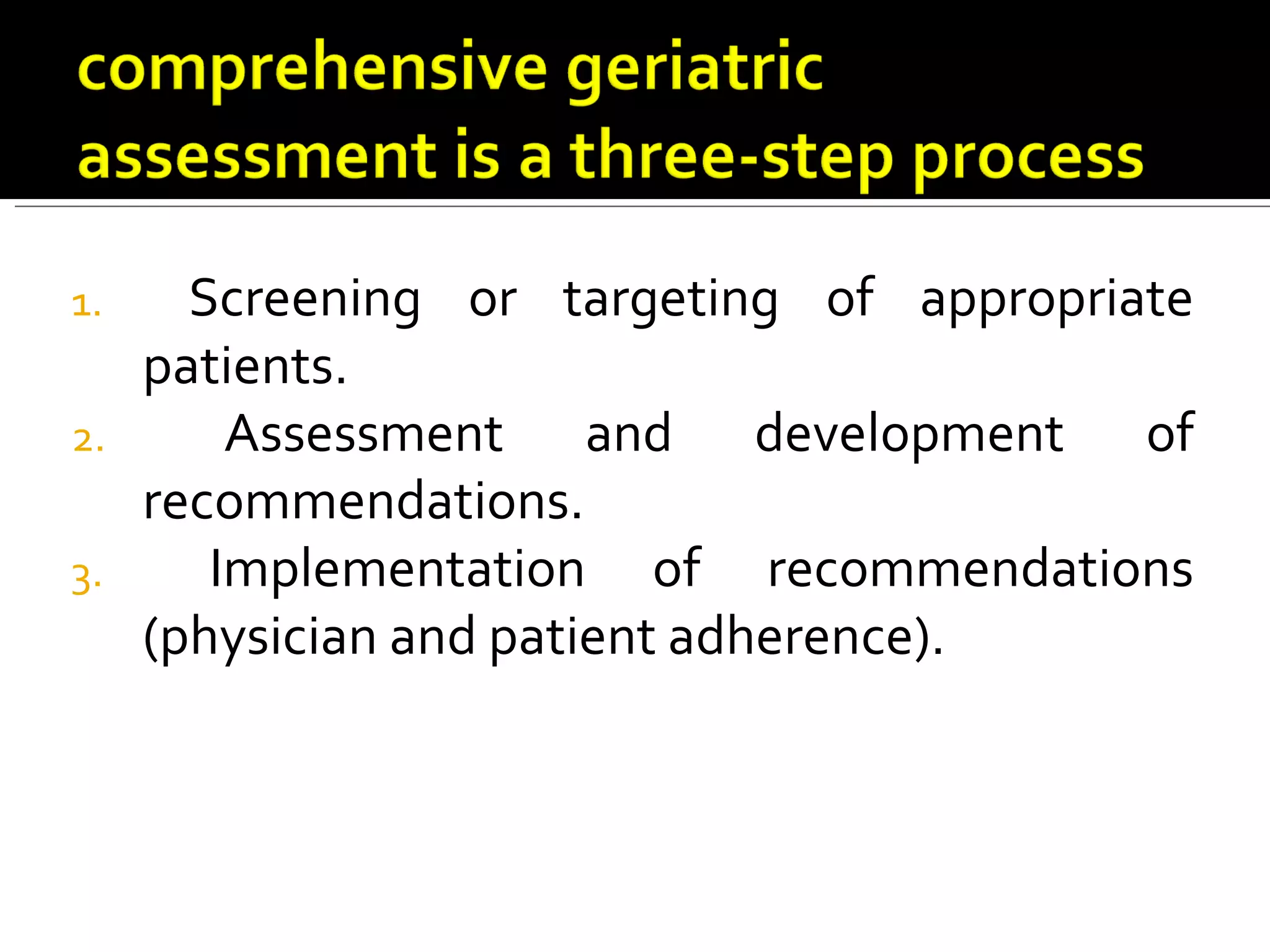 Comprehensive Geriatric assessment | PPT