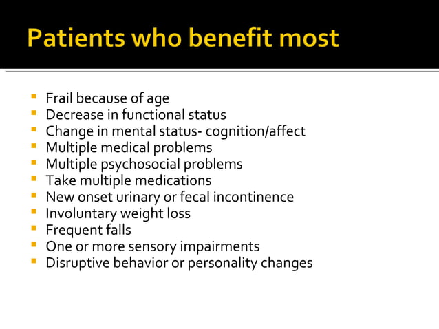 Comprehensive Geriatric assessment | PPT