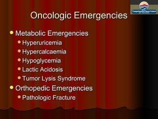 Onc emergencies | PPT