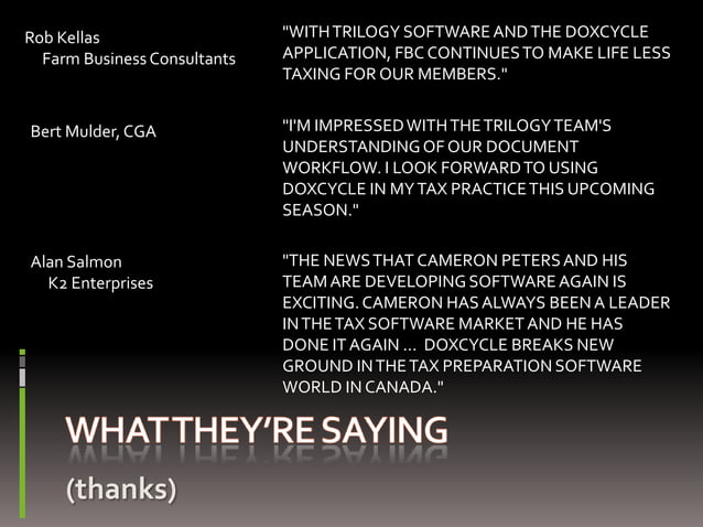 DoxCycle Introduction (Trilogy Software) | PPTX