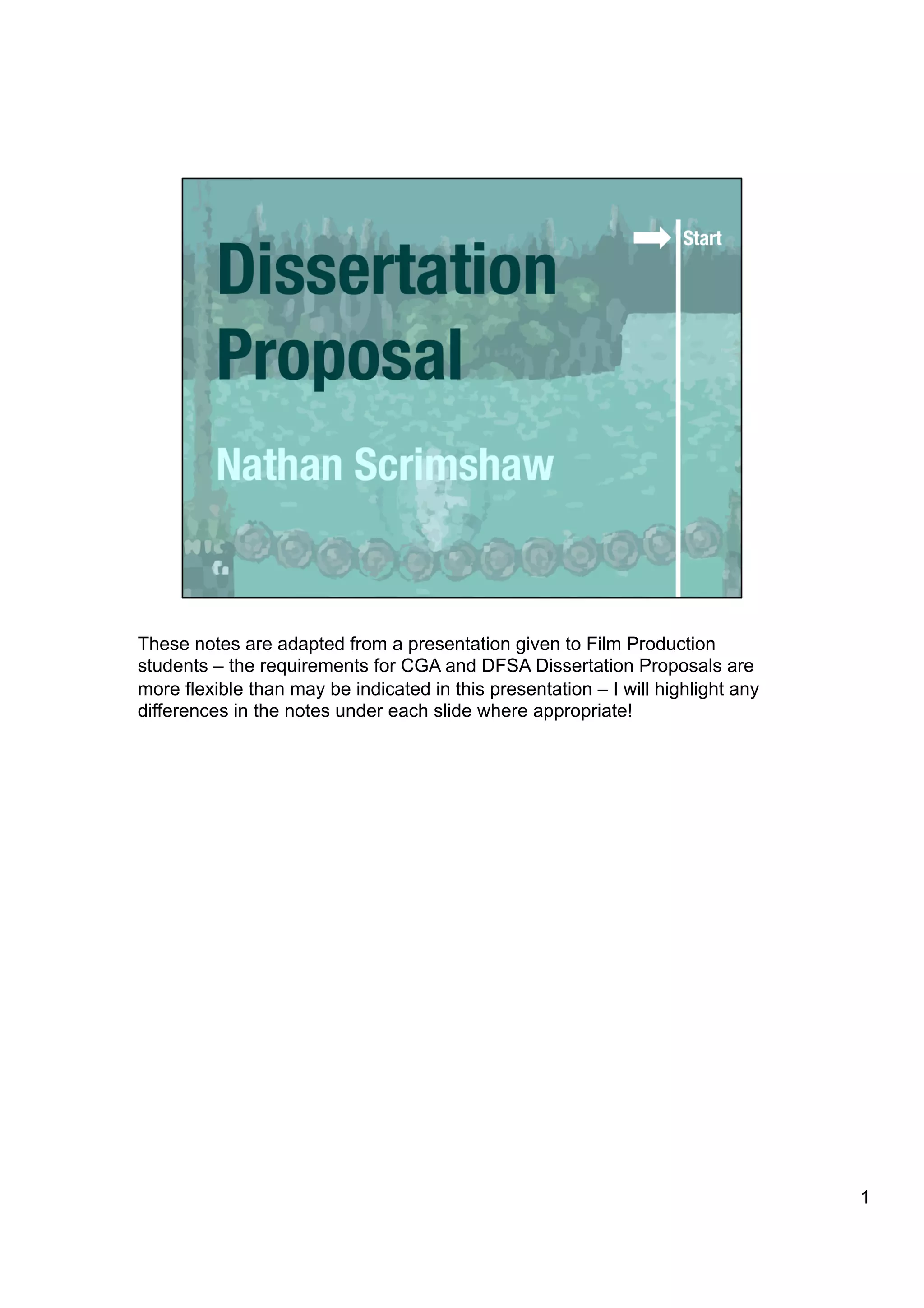 Cga dissertation proposal | PDF