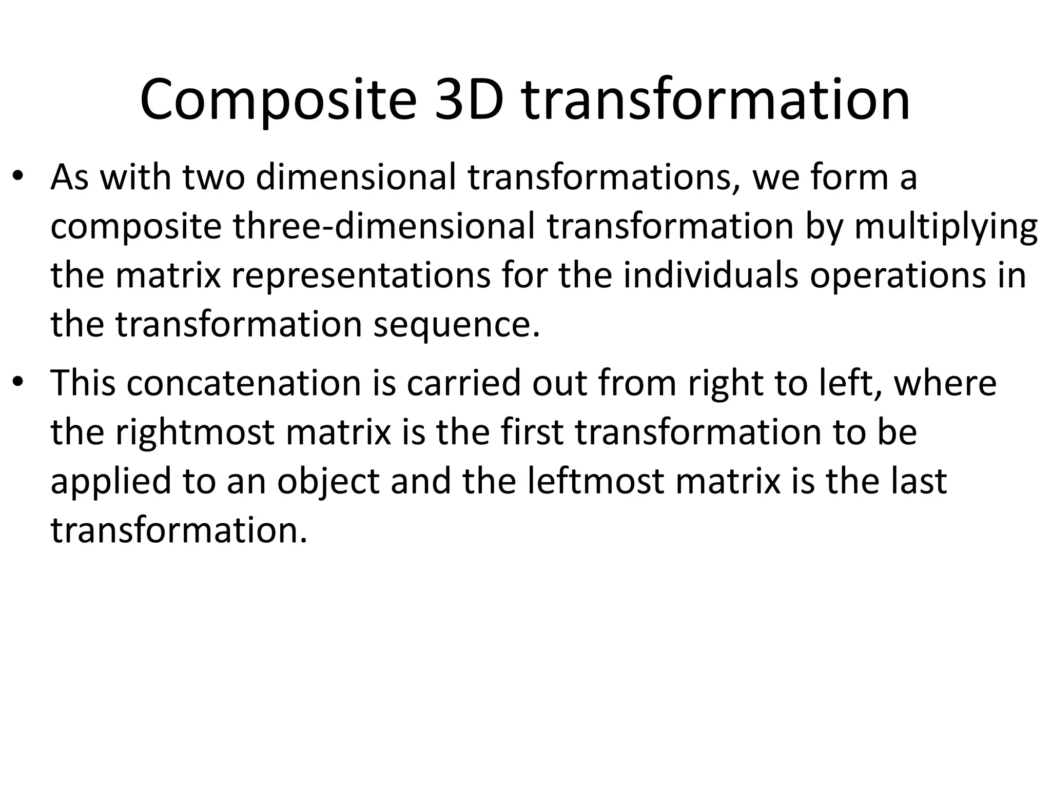 3D transformation and viewing | PDF