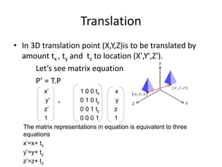3D transformation and viewing | PDF