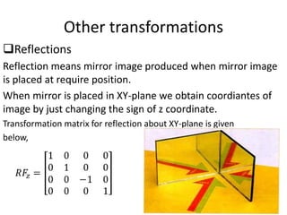 3D transformation and viewing | PDF