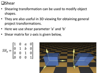 3D transformation and viewing | PDF