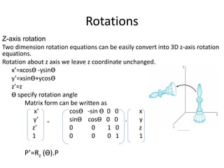 3D transformation and viewing | PDF