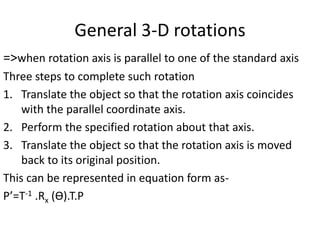3D transformation and viewing | PDF