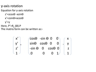 3D transformation and viewing | PPT