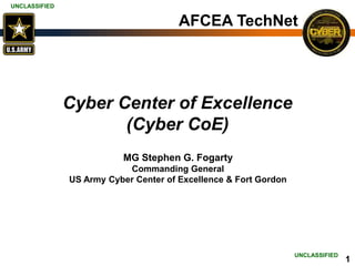 Opening Ceremony and Welcome: MG Fogarty at TechNet Augusta 2015 | PPT