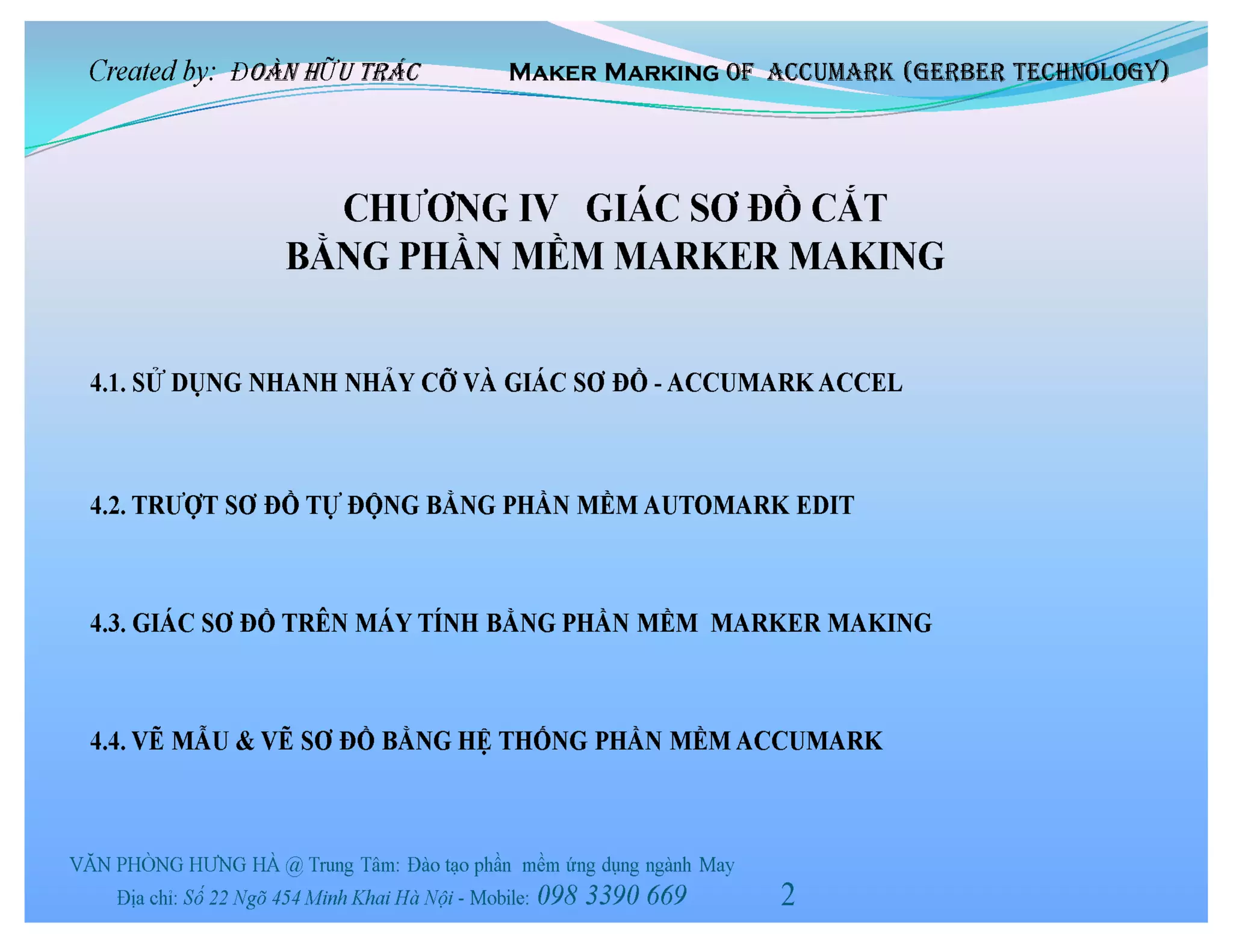 Giác sơ đồ bằng phần mềm marker making (gerber accumark) | PDF