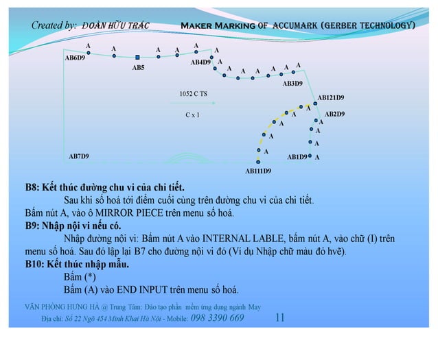Giác sơ đồ bằng phần mềm marker making (gerber accumark) | PDF